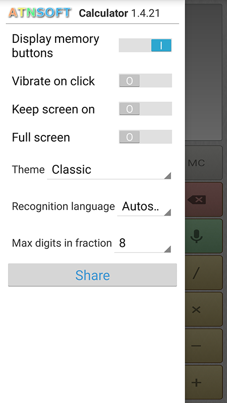 Multi-Screen Voice Calculator for Android — ATNSOFT